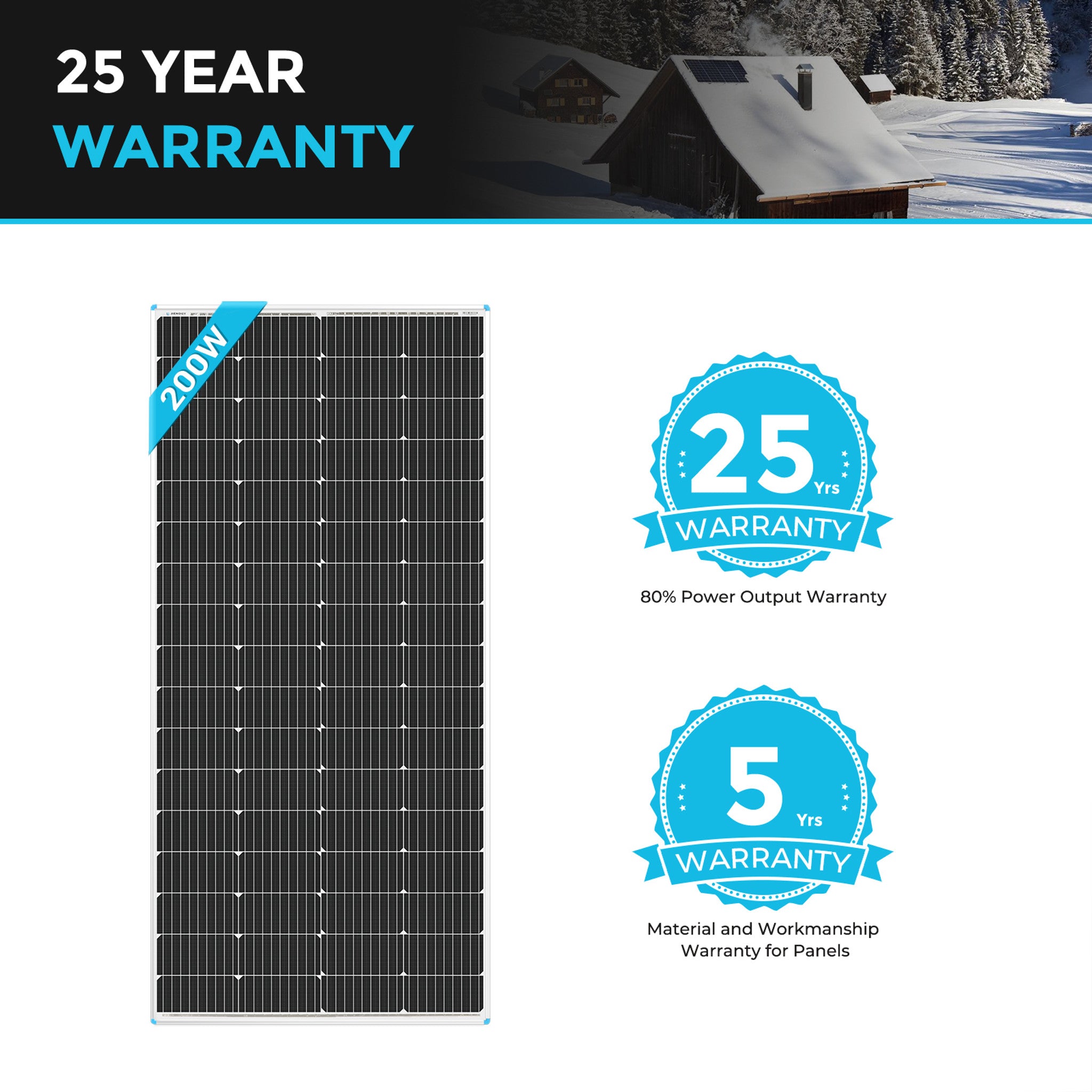 Solar Panel | Renogy | 200 Watt 12 Volt Monocrystalline Solar Panel ...
